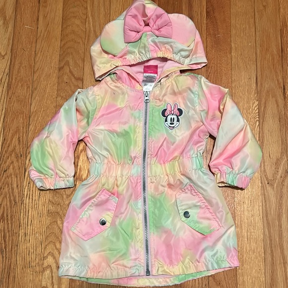 Jackets & Coats | Disney Minnie Mouse Pastel Rainbow Rain Coat 2t Small ...